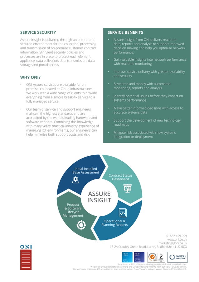 ONI Assure Insight Brochure fv | PDF