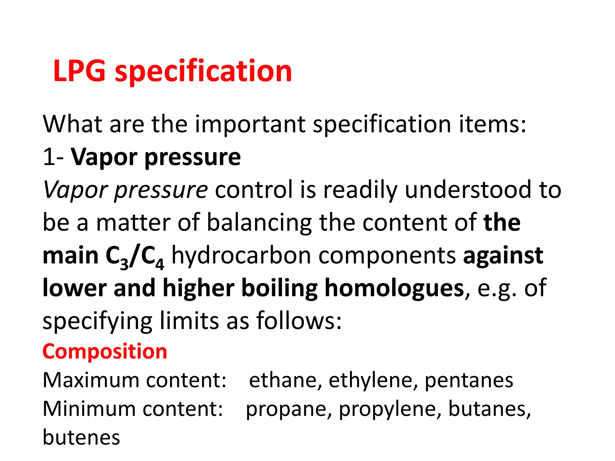 LPG specifications for candidates | PDF