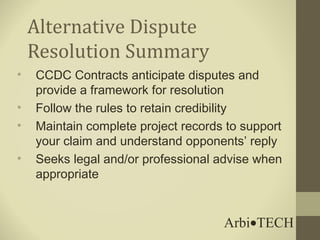 CCDC 2 Dispute Resolution | PPT