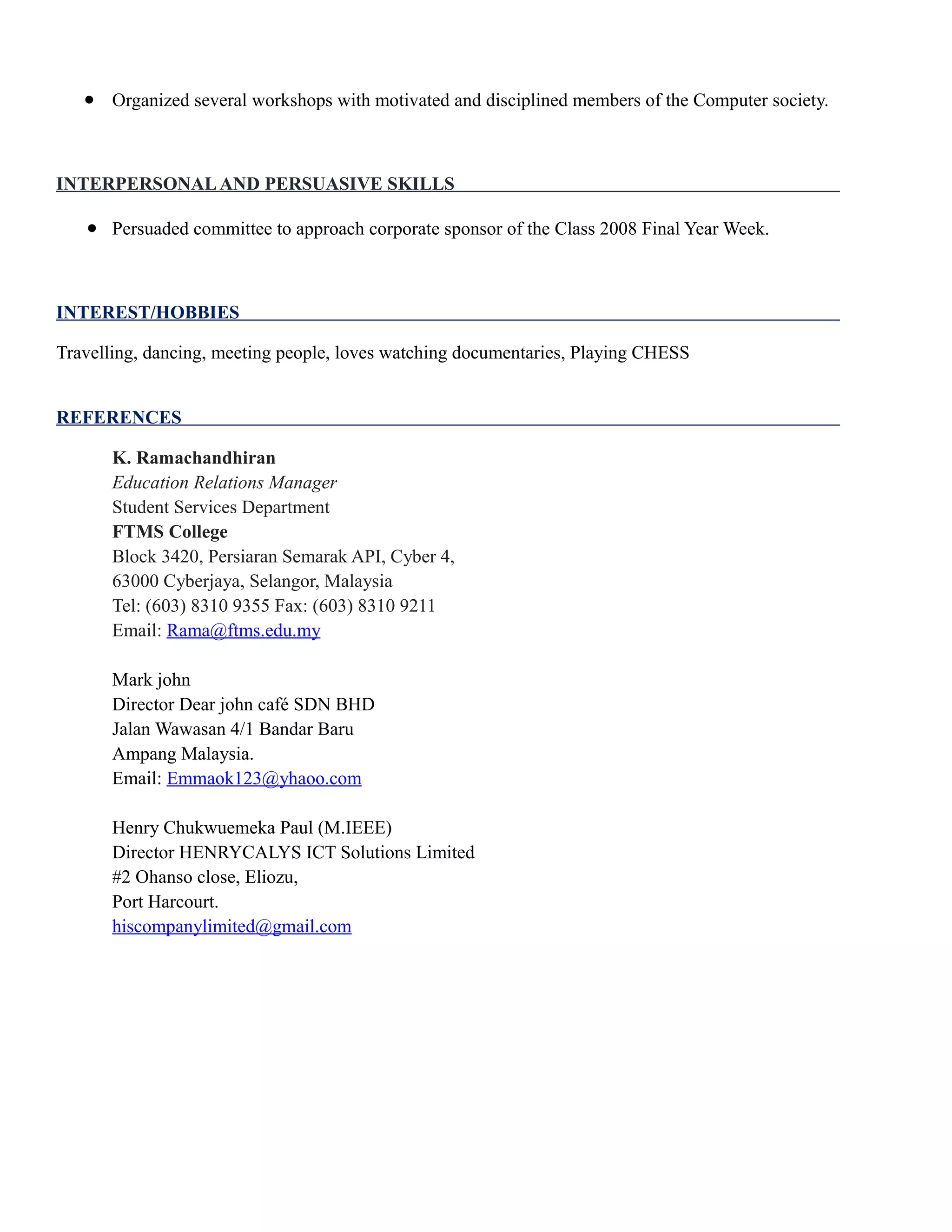 okafor victoria CV | PDF