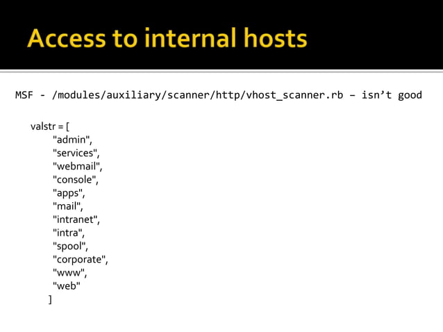 HTTP HOST header attacks | PPTX
