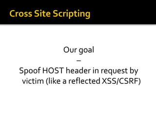 HTTP HOST header attacks | PPTX