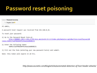 Attacking thru HTTP Host header | PPT