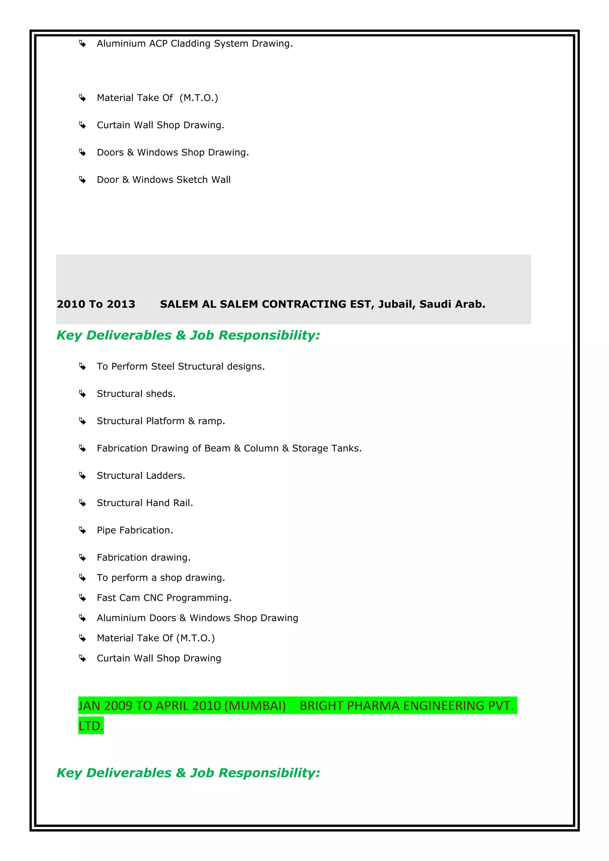 My Resume (Facade Designer) | DOC