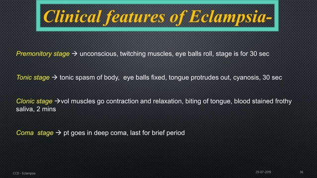 Clinical case discussion - Eclampsia | PPTX