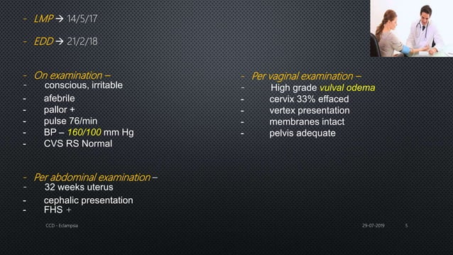 Clinical case discussion - Eclampsia | PPTX