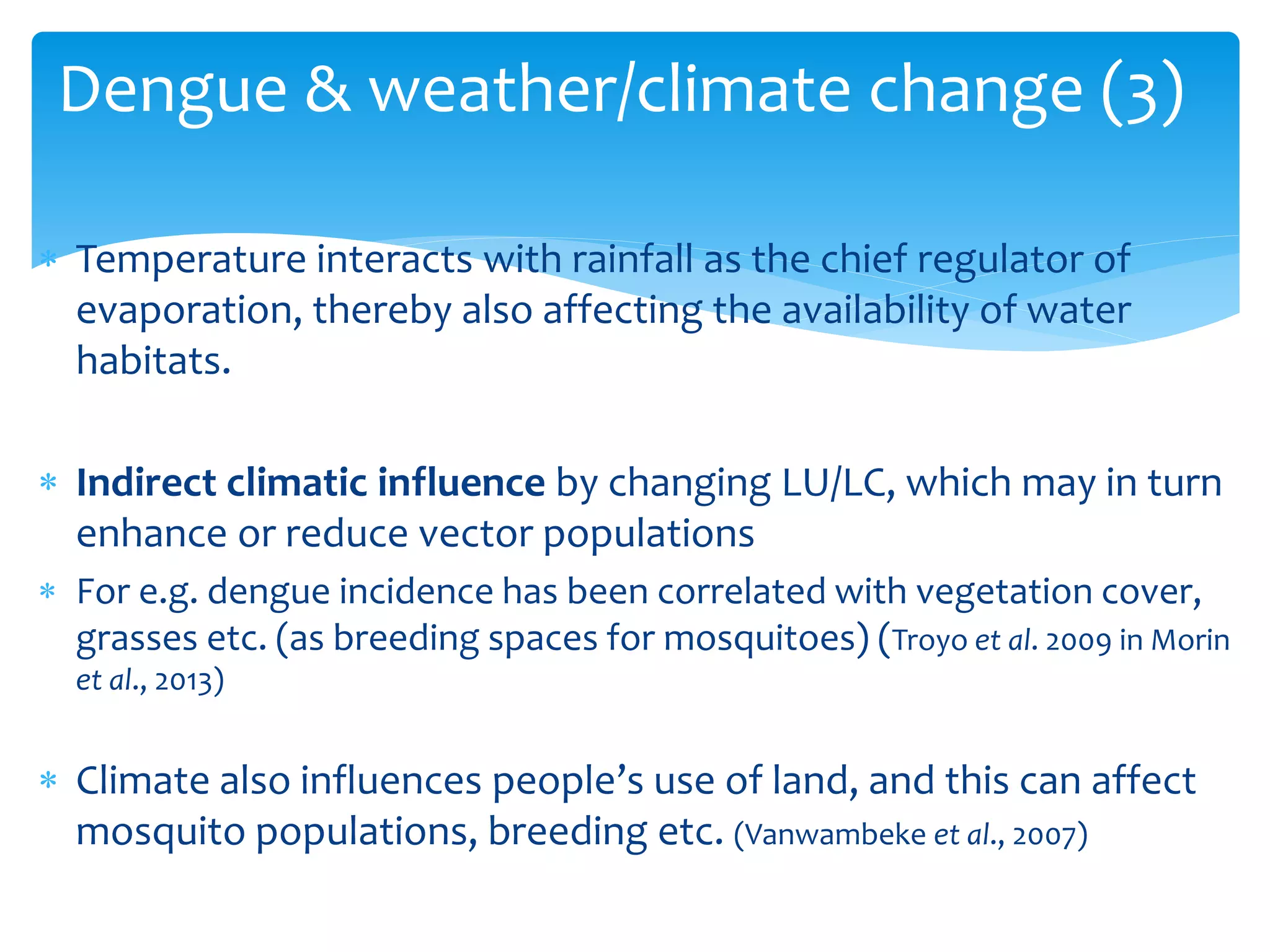 Climate Change and Dengue | PPTX