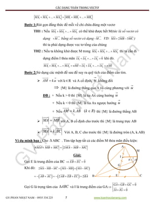 CÁC DẠNG TOÁN TRONG VECTƠ | PDF
