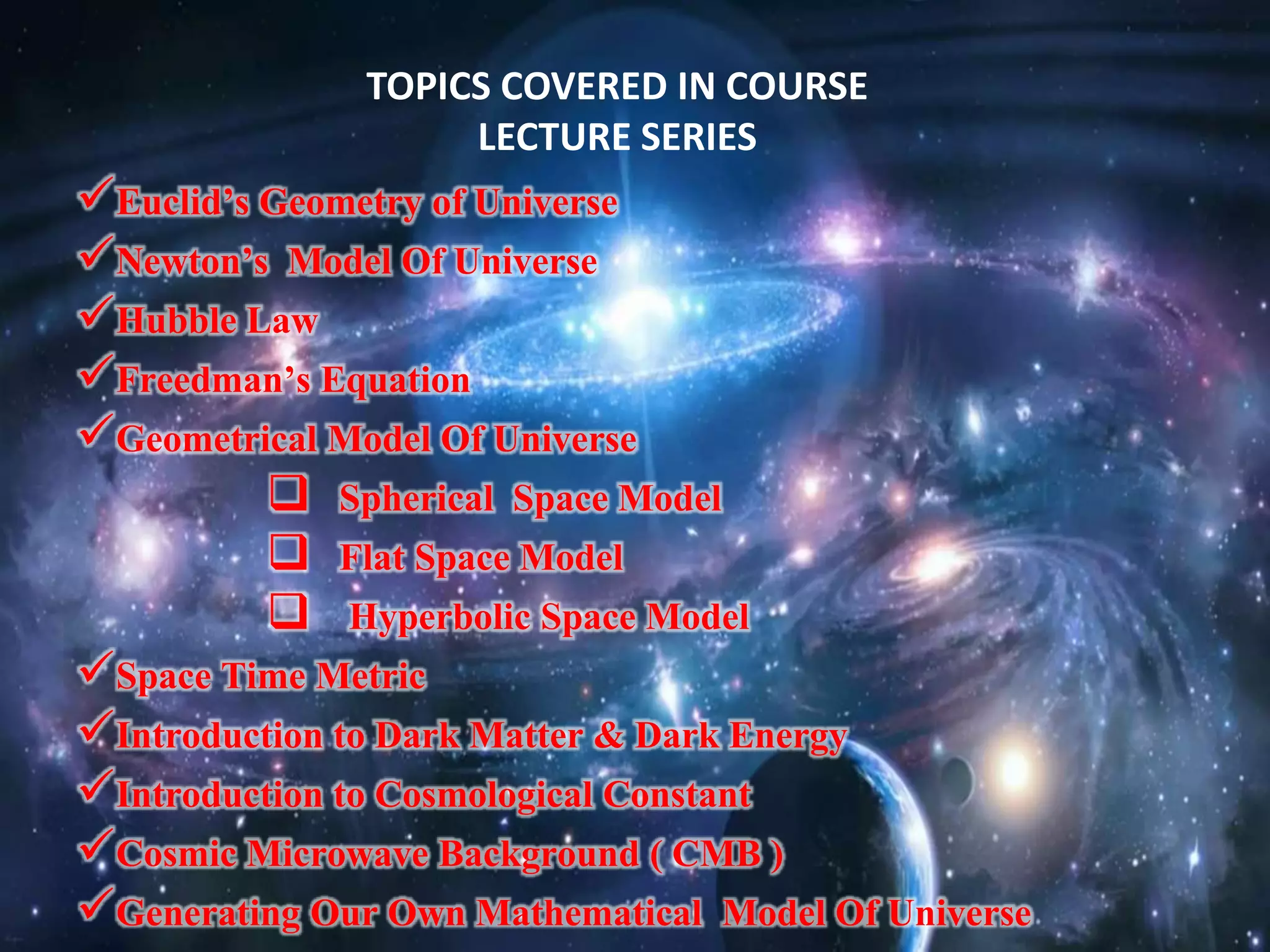 Presentation-Cosmology Club of DTU | PPT