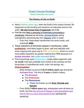 Crash Course Ecology | PDF