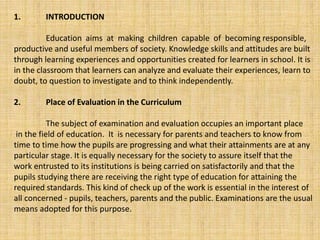 CONTINIOUS AND COMPREHENSIVE ASSESSMENT IN EDUCATION | PPTX