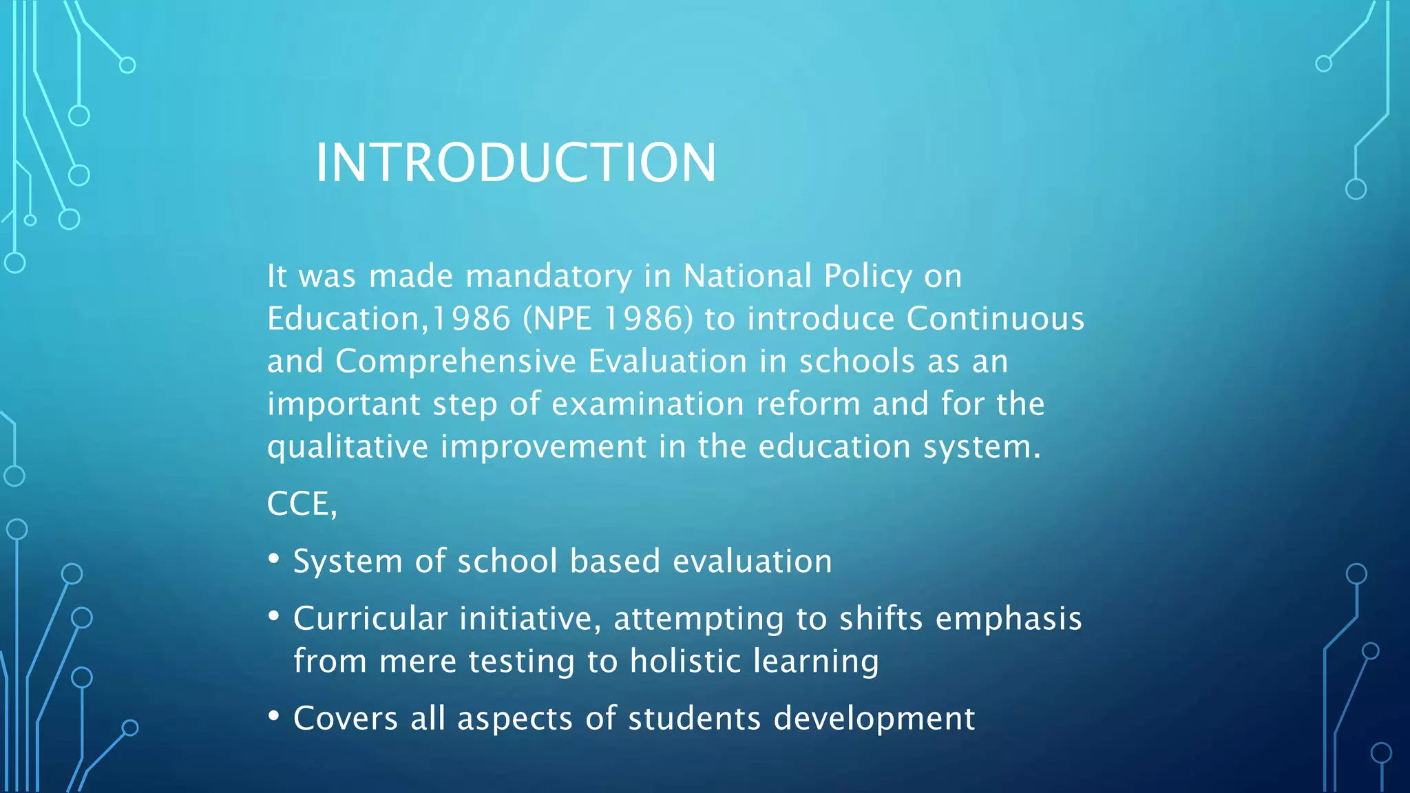 Continuous and comprehensive evaluation | PPT