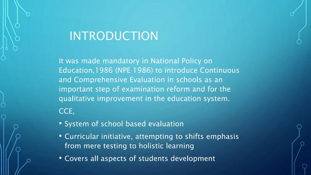 Continuous and comprehensive evaluation | PPT