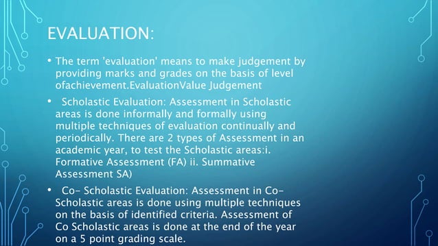 Continuous and comprehensive evaluation | PPT