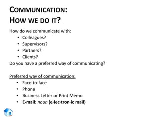 E-mail communication | PPSX