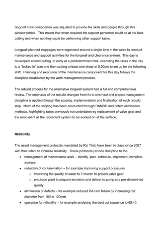 Longwall Improvement at Kestrel Mine | PDF