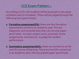 Cce and ncfte | PPTX | Educational Assessment | Education