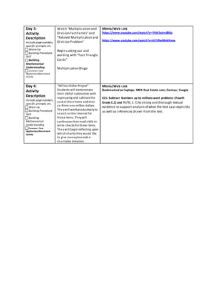 MATH LESSON PLAN LE | PDF