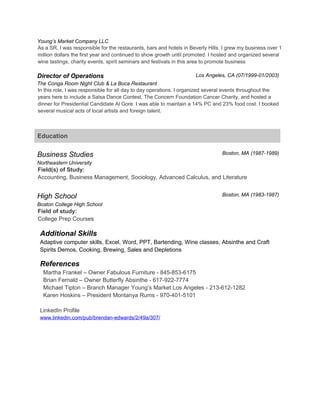 BRENDAN EDWARDS RESUME 2016 | DOC