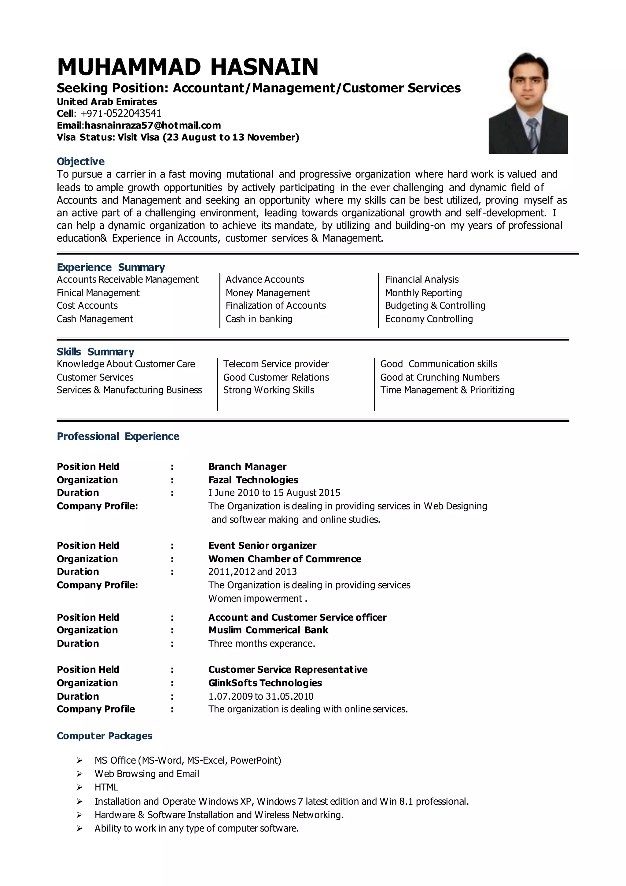 Muhammad Hasnain CV | DOCX