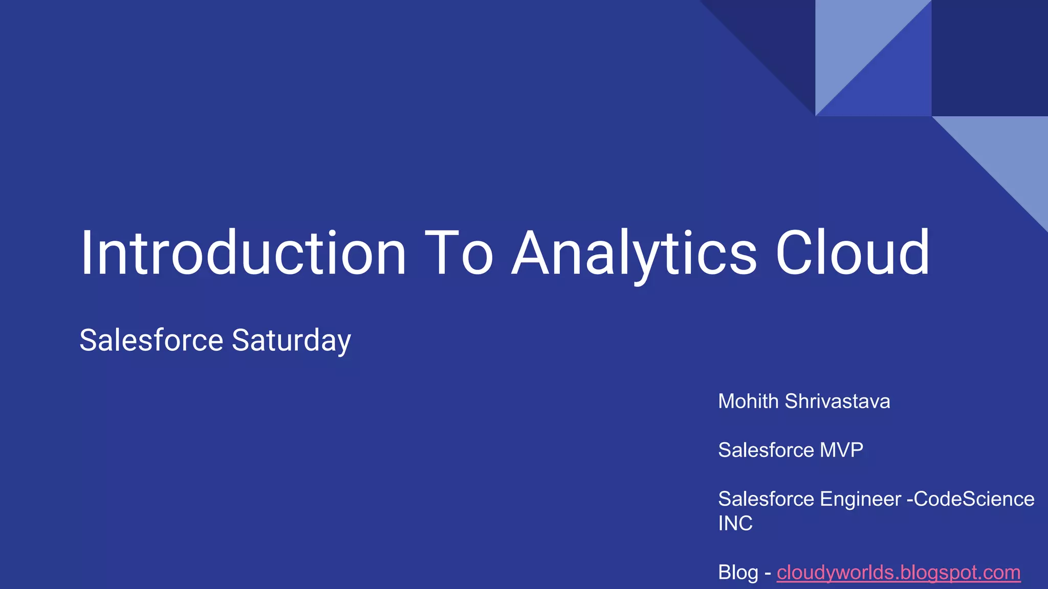 Introduction to Analytics Cloud | PPT