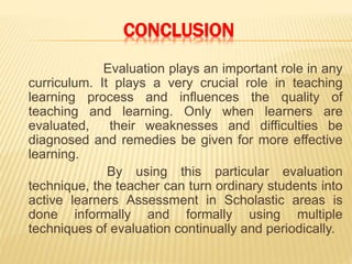 CONTINUOUS AND COMPREHENSIVE EVALUATION(CCE) | PPTX