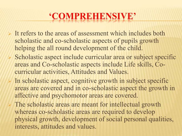 CONTINUOUS AND COMPREHENSIVE EVALUATION(CCE) | PPTX