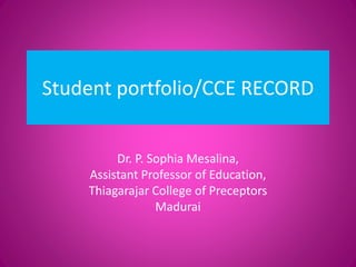 CCE RECORD | PPTX