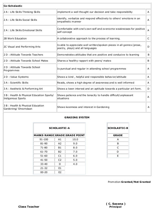 Cce report card_sample1