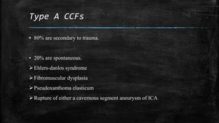 Carotid cavernous fistula | PPTX