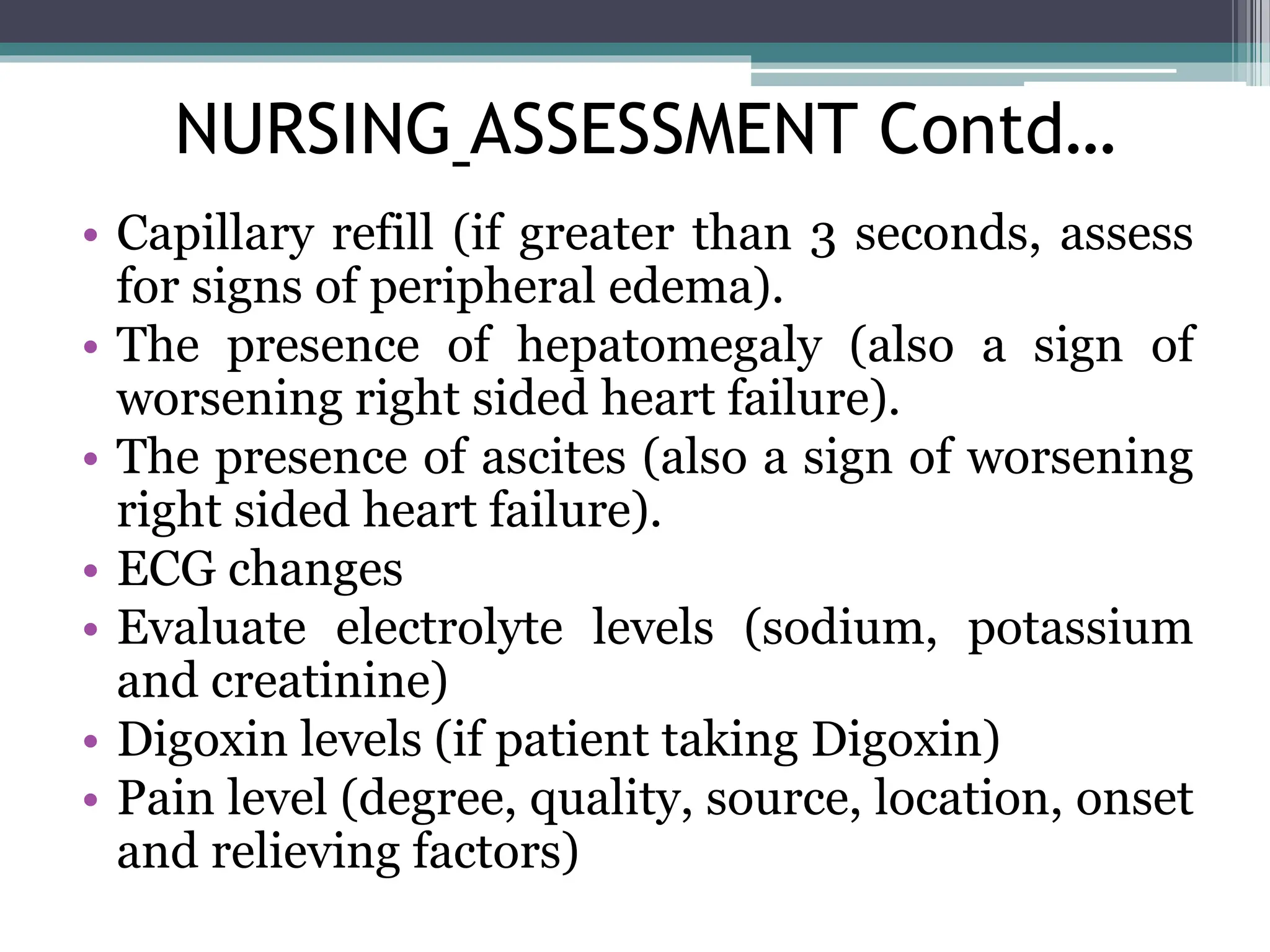 CCF cardiac nursing including pathophysiology and nursing diagnosis | PPTX