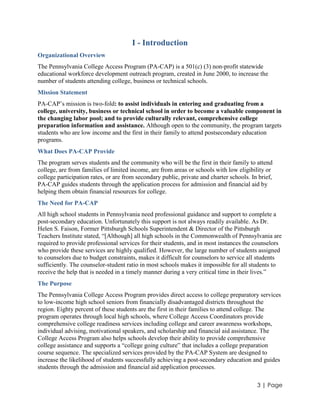 PA-CAP IMC PLAN - FINAL 4-21-15 | PDF | Student Financial Aid ...
