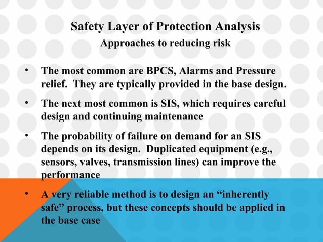 LAYER OF PROTECTION ANALYSIS | PPT | Civil Engineering Industry ...