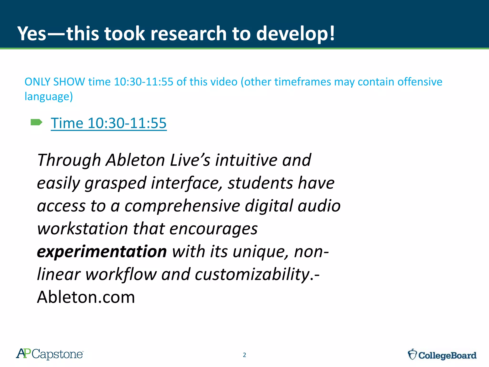 Showcase AP Research to Students | PPTX