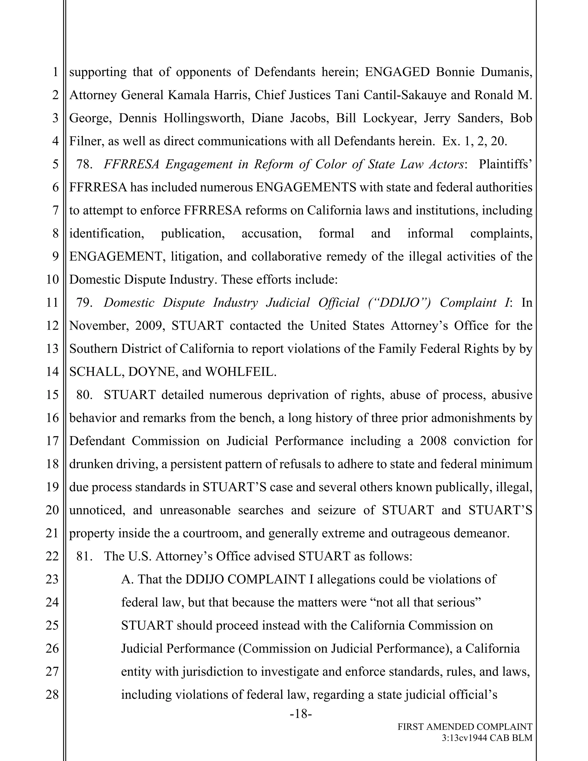 JUDICIAL MISCONDUCT LEGAL SYSTEM ABUSE | PDF