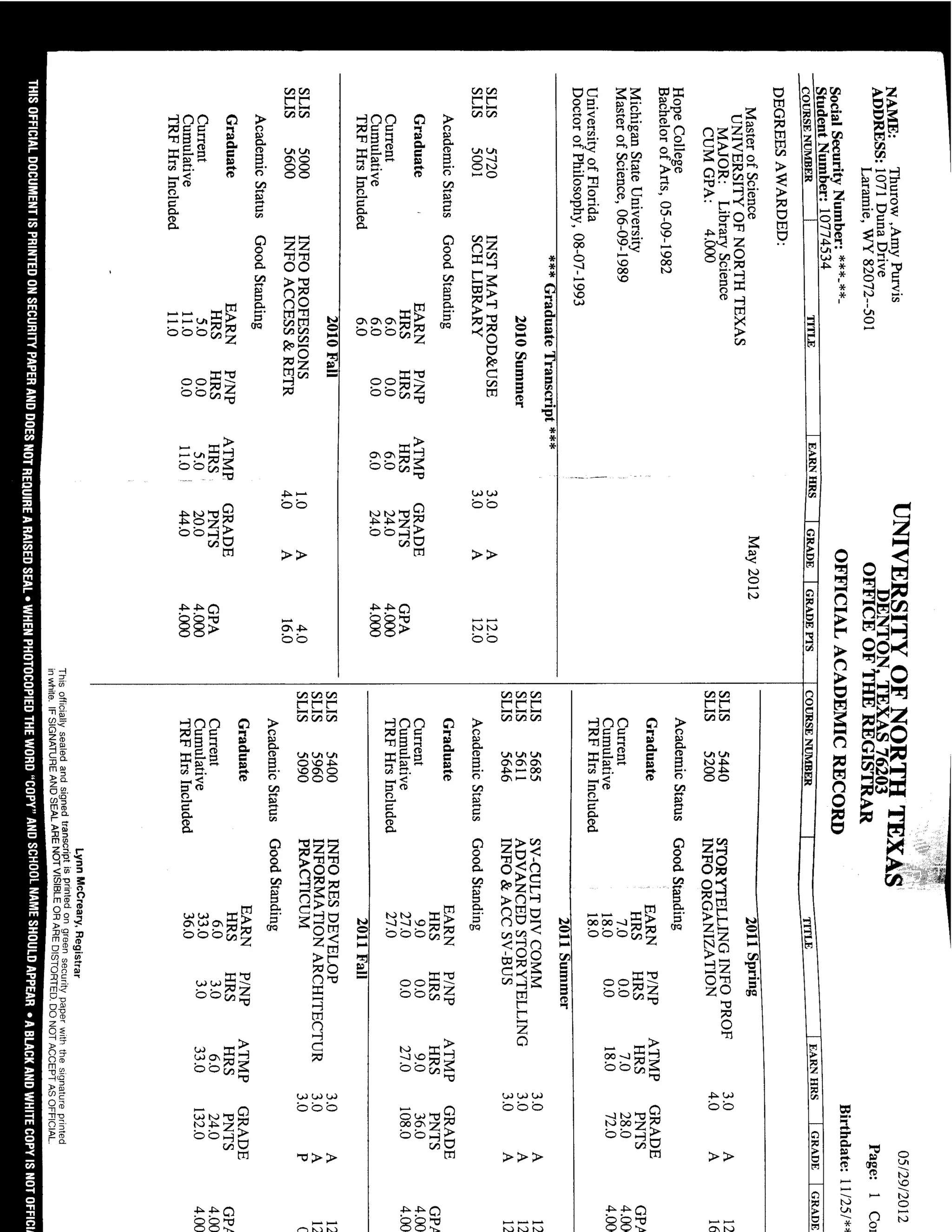 thurow unt mlis transcript | PDF
