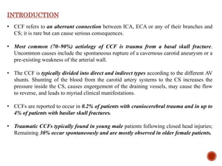TRAUMATIC CCF | PPTX