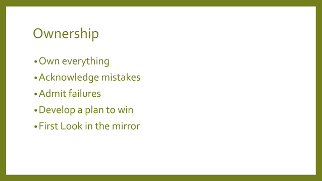 Leadership Ownership.pptx | Executive Leadership & Management | Business