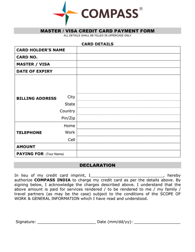 Cc form master visa | PDF