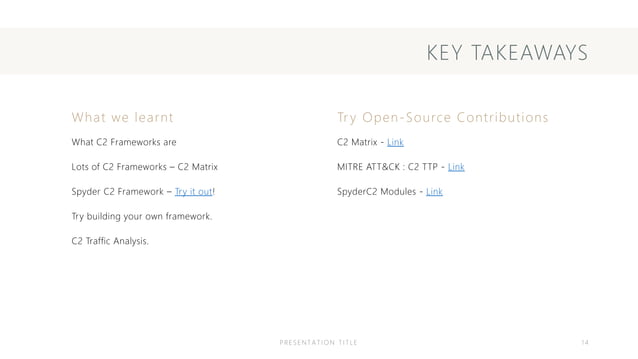 C&C Framework- Ayan Saha.pptx | Information and Network Security | Computing