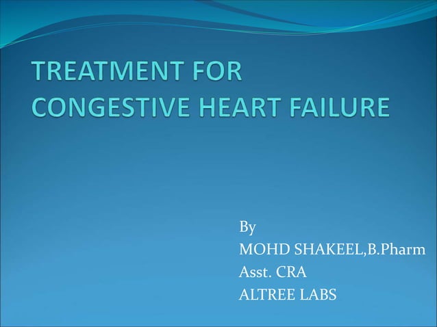Congestive cardiac failure therapy | PPT