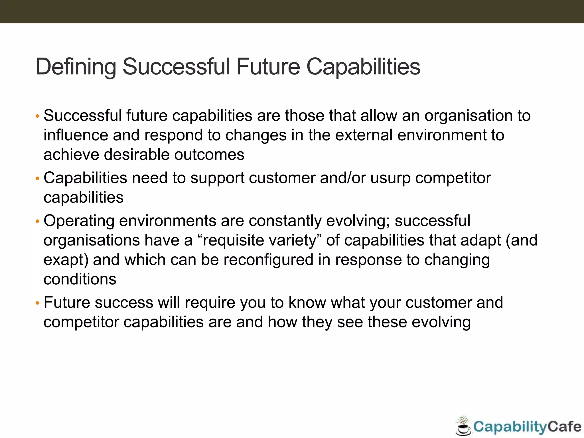 Defining Future Capabilities – Beyond Guesswork | PPTX