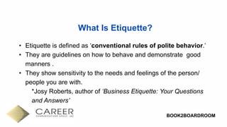 Behavior and Business!! Best Practices in Business Etiquette | PPTX