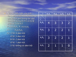 Các gen đa alen và sự tương tác | PPT