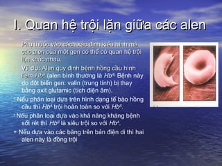 Các gen đa alen và sự tương tác | PPT