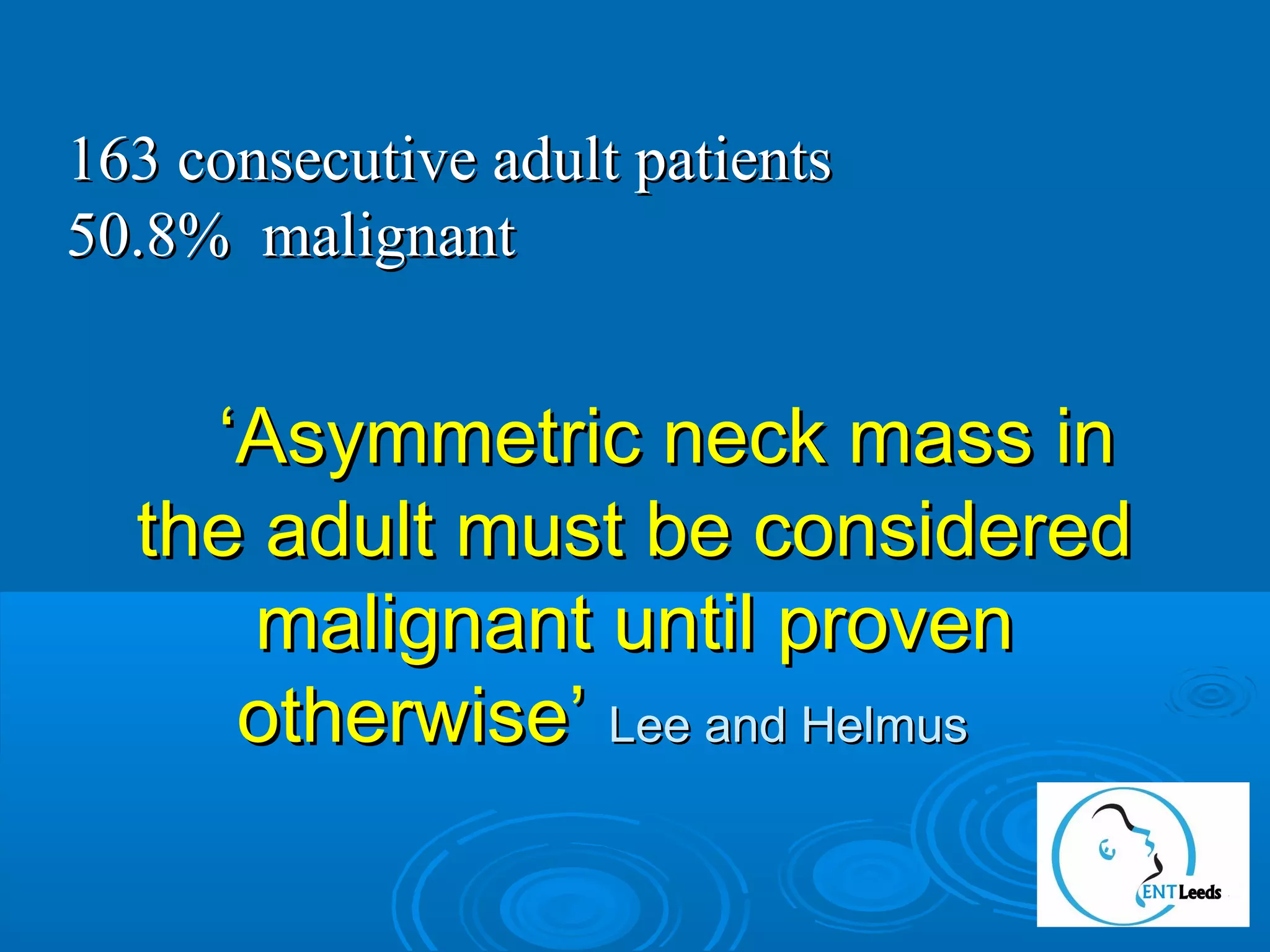 How to recognise ENT Cancers (or how to spot the icebergs)? | PPT