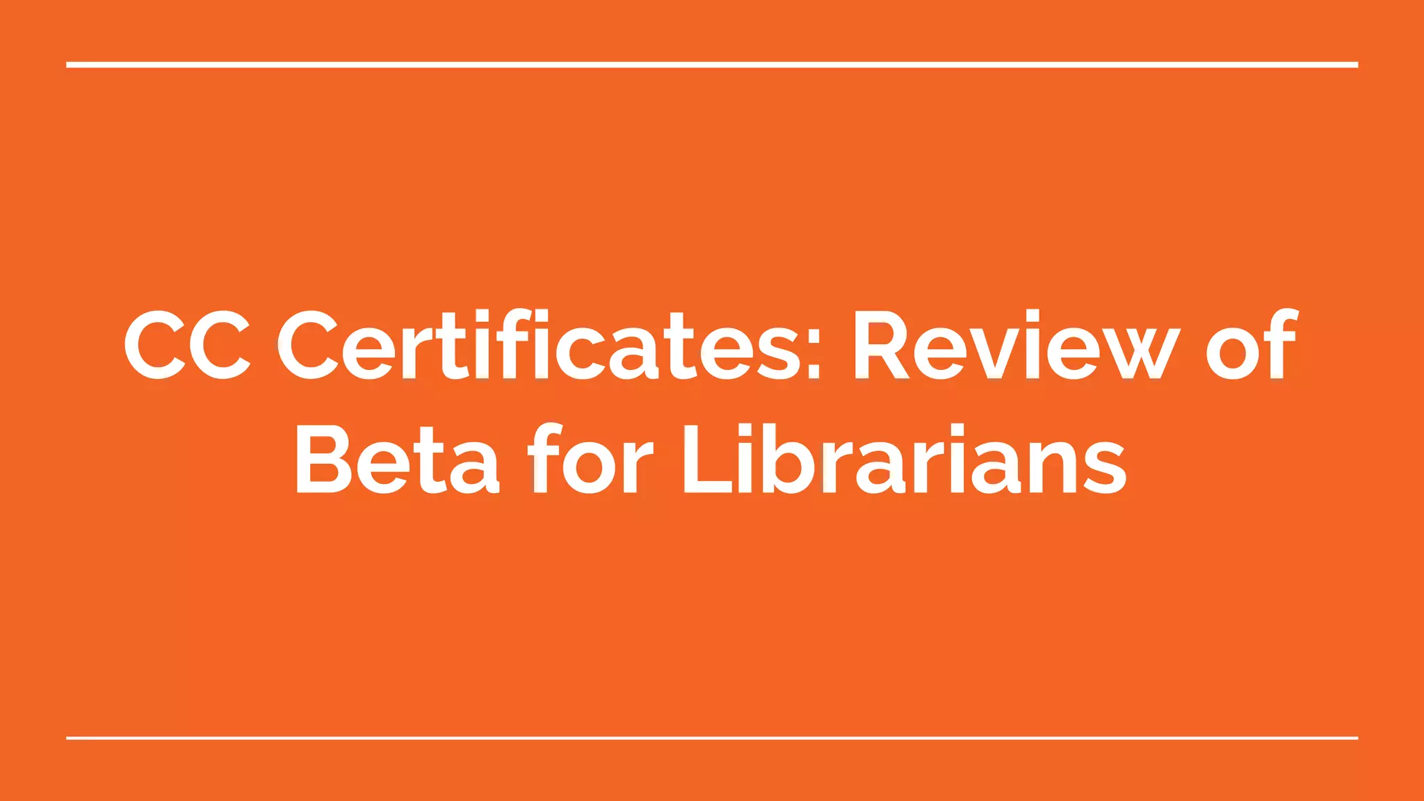 Creative Commons Certificates for GLAM Workers | PPT