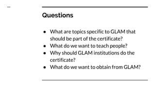 Creative Commons Certificates for GLAM Workers | PPT