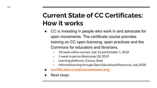 Creative Commons Certificates for GLAM Workers | PPT