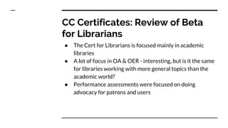 Creative Commons Certificates for GLAM Workers | PPT